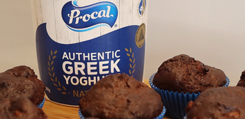 Procal’s Authentic Greek Yoghurt Chocolate Chip Muffins